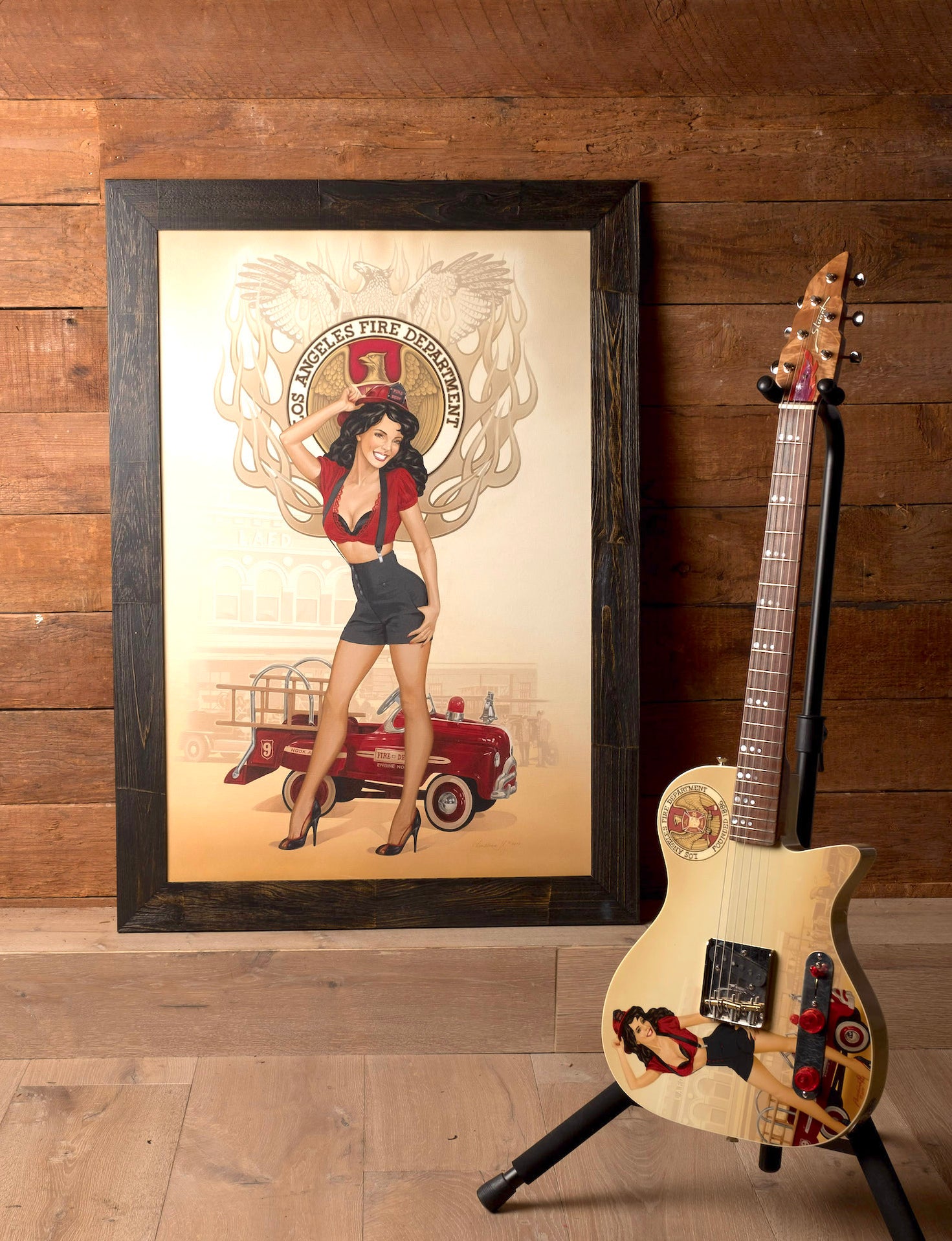 Stuart Guitars LAFD with Painting - Pamelina H Collection — Truetone Music