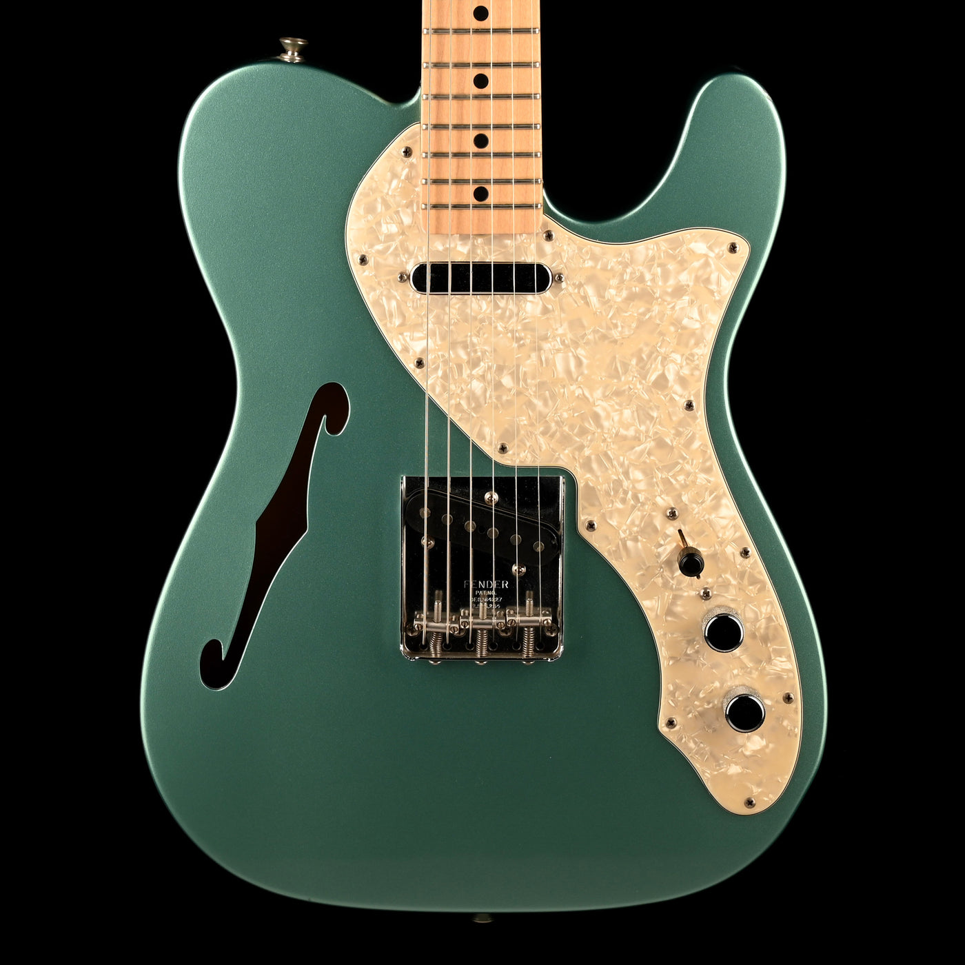 Pre Owned Fender Custom Shop 1969 Telecaster Thinline Teal Green Metal ...