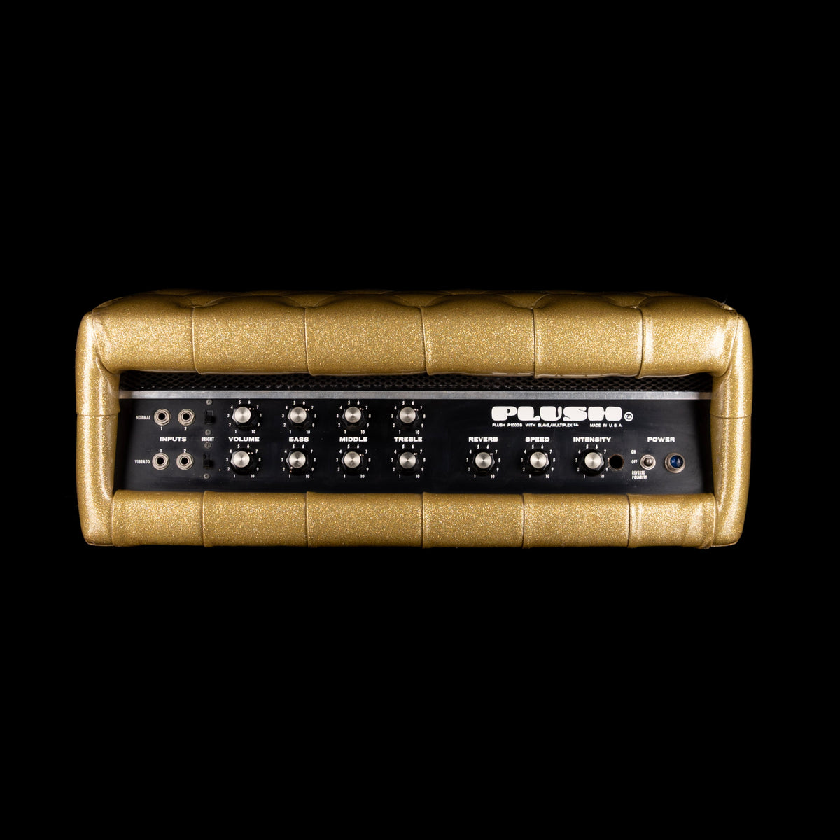Used Vintage 1960's Plush P1000S Tuck & Roll Gold Tube Guitar Amp Head ...