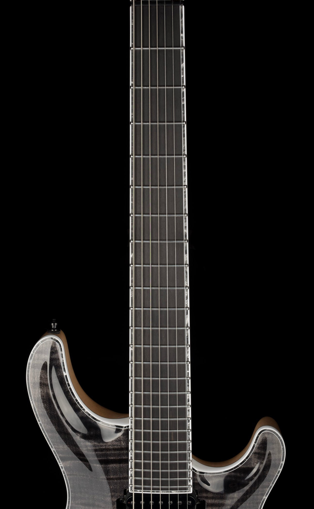Mayones Regius Core 7 String Flame Top Trans Graphite Gloss Finish Gui ...