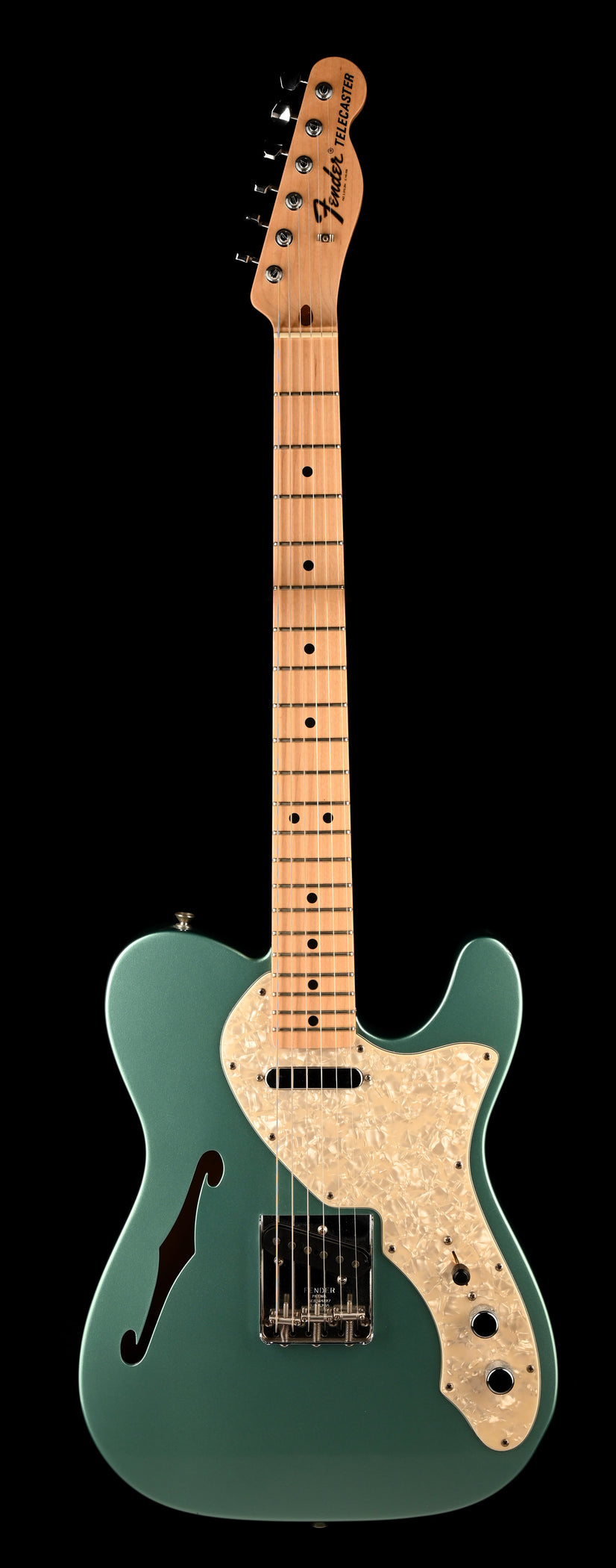 Pre Owned Fender Custom Shop 1969 Telecaster Thinline Teal Green Metal ...