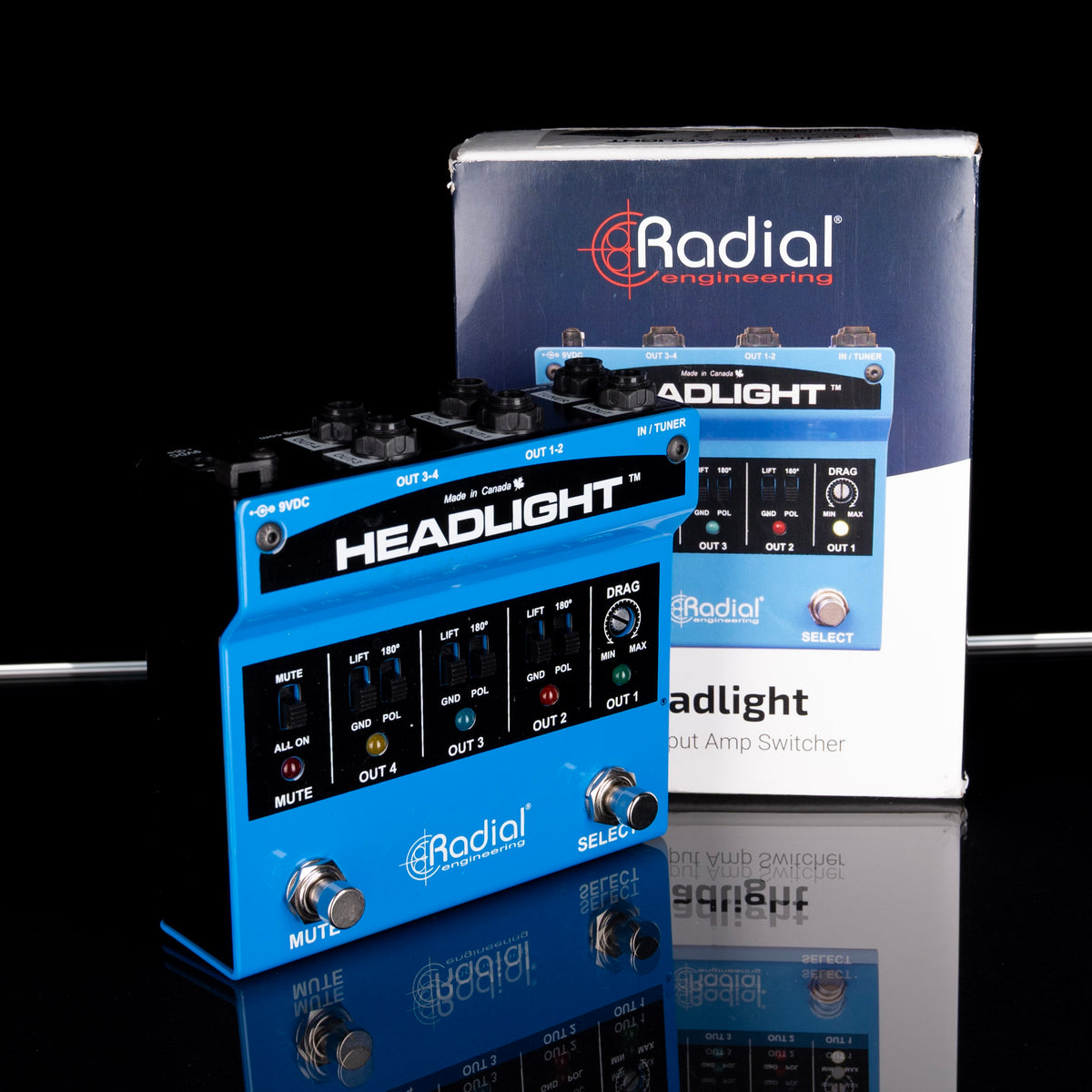 Used Radial Engineering Headlight Four Output Guitar Amp Selector With ...