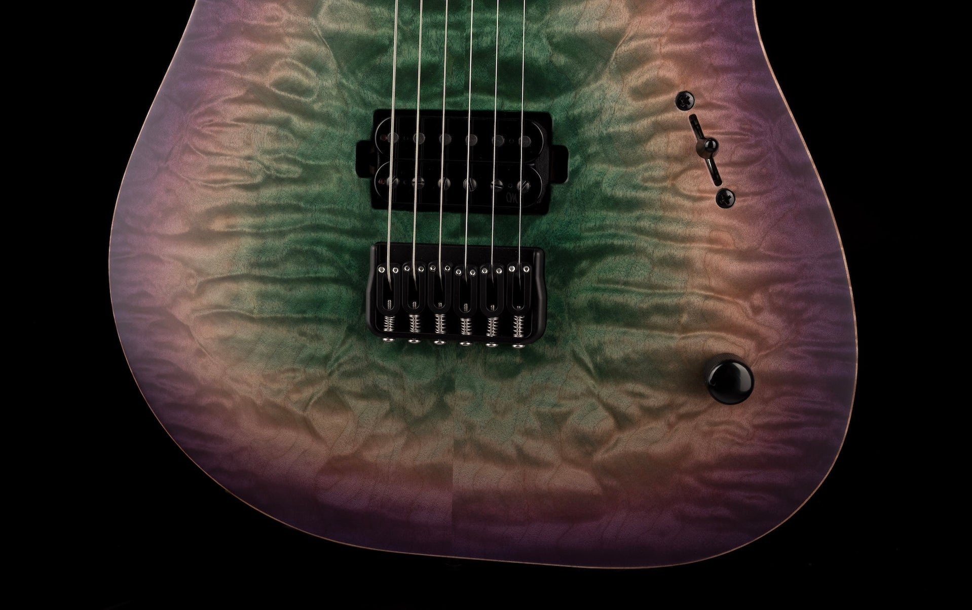 Mayones Duvell Elite 6 String 4A Quilt Maple Top Joker Burst Satine Fi ...