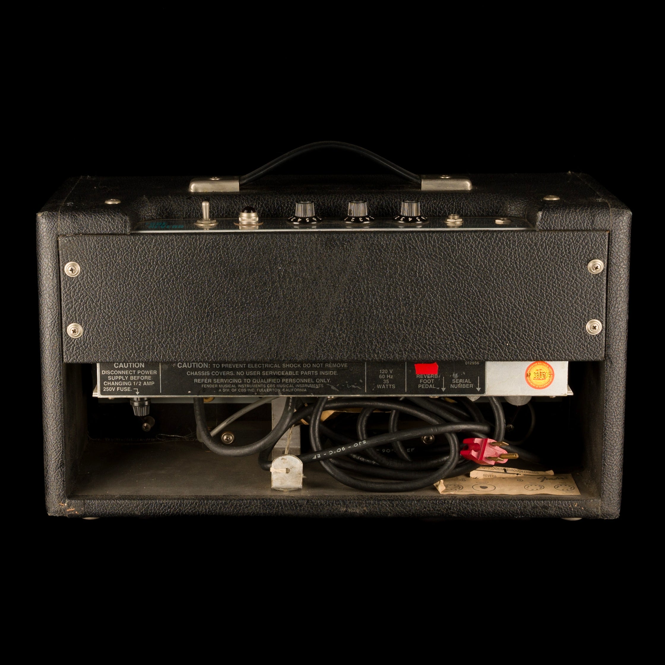 Vintage 1974 Fender Tube Reverb Unit Black — Truetone Music