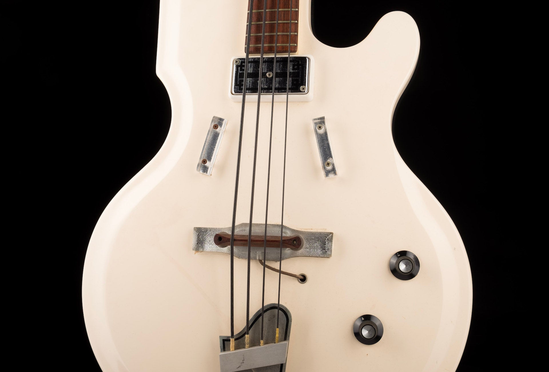Vintage 1962 National Val-Pro 85 Bass White with OHSC - Ry Cooder Coll ...