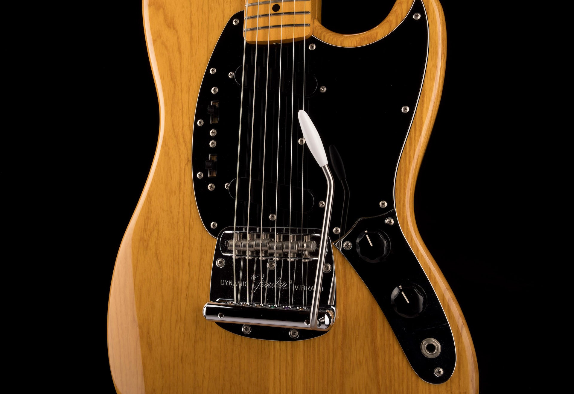 Used Fender Made in Japan MG77 Mustang Natural Ash Electric Guitar — Truetone Music