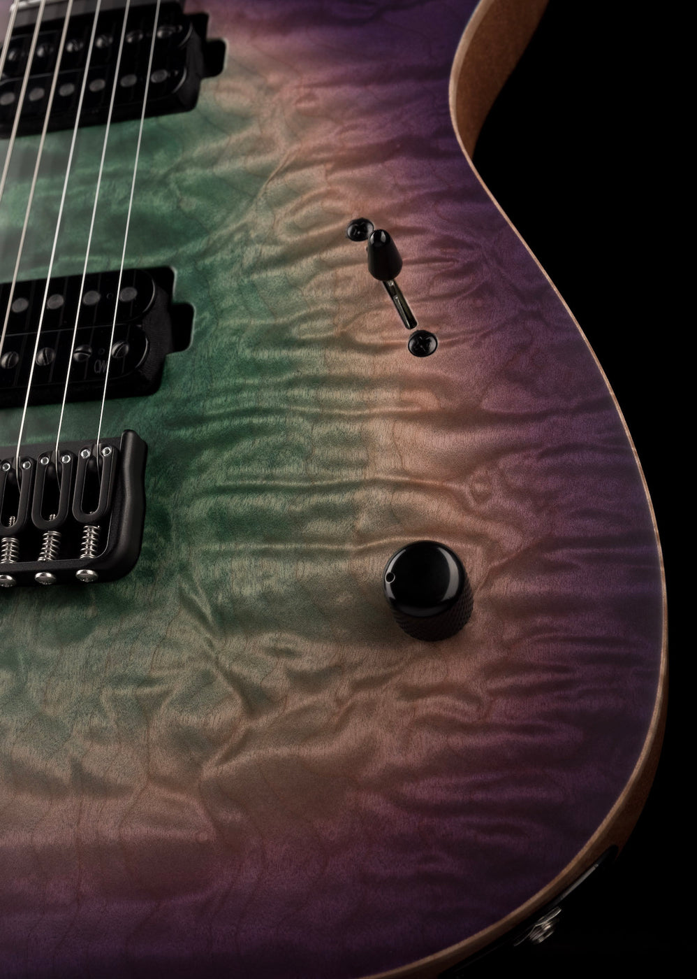 Mayones Duvell Elite 6 String 4A Quilt Maple Top Joker Burst Satine Fi ...