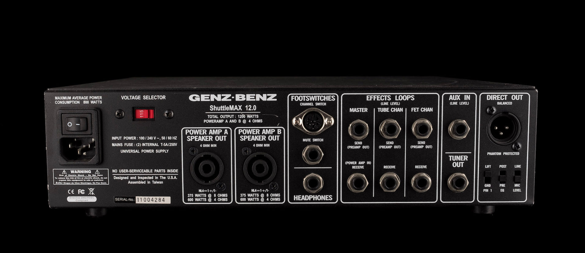Used Genz Benz Shuttle Max 12.0 Bass Amp Head With Footswitch ...