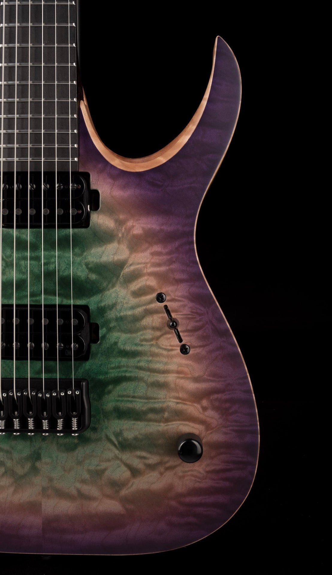 Mayones Duvell Elite 6 String 4A Quilt Maple Top Joker Burst Satine Fi ...