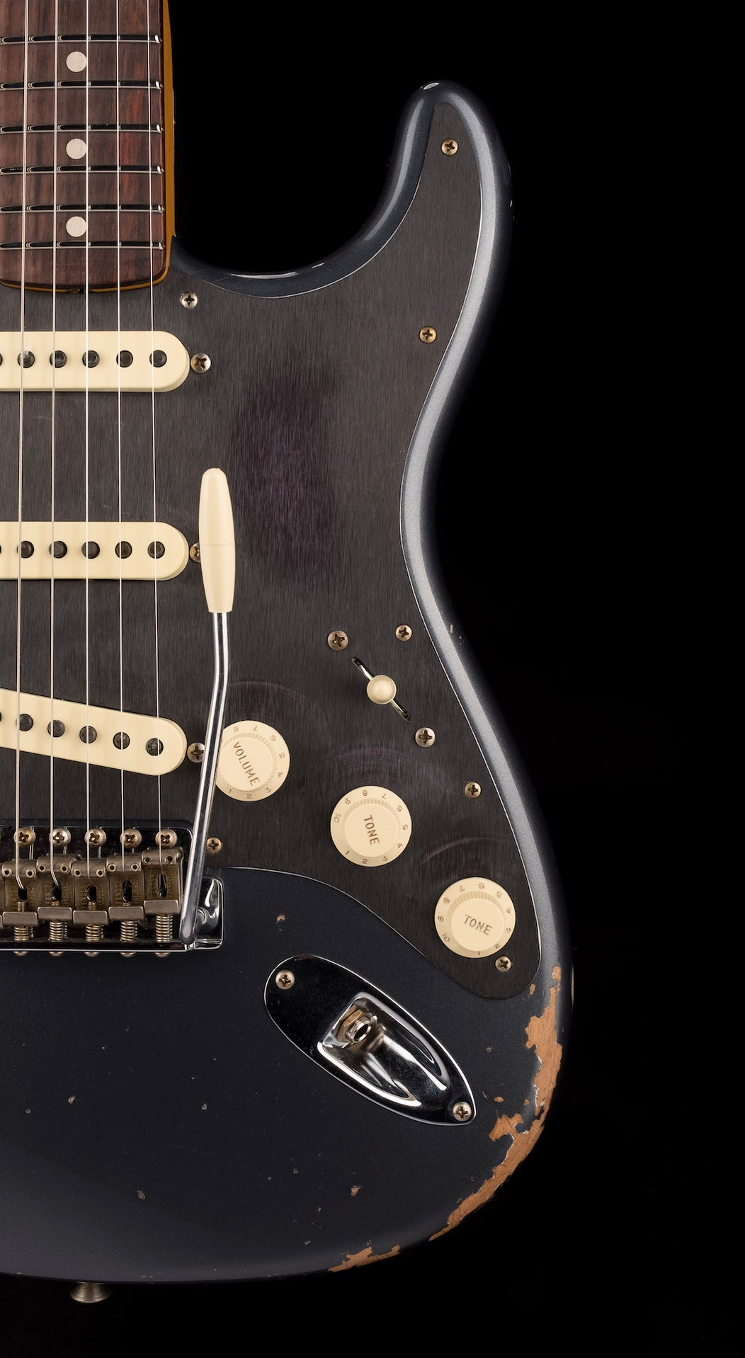 Fender Custom Shop 1962 Stratocaster Reverse Headstock Relic Charcoal ...