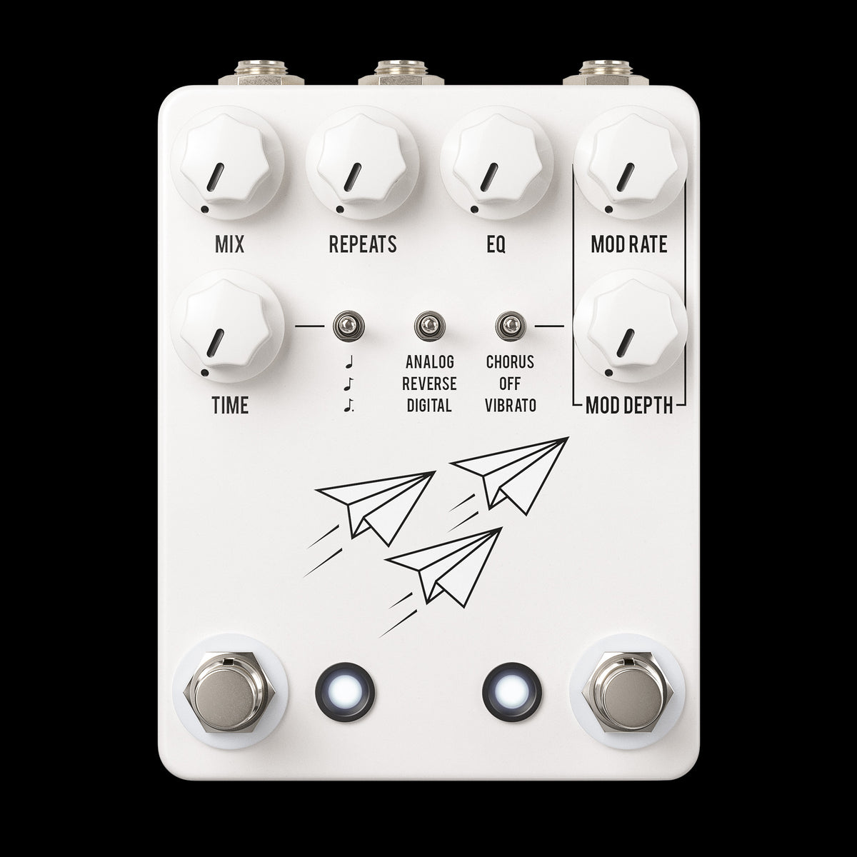 JHS Flight Delay White Chorus/Vibrato/Delay Pedal — Truetone Music