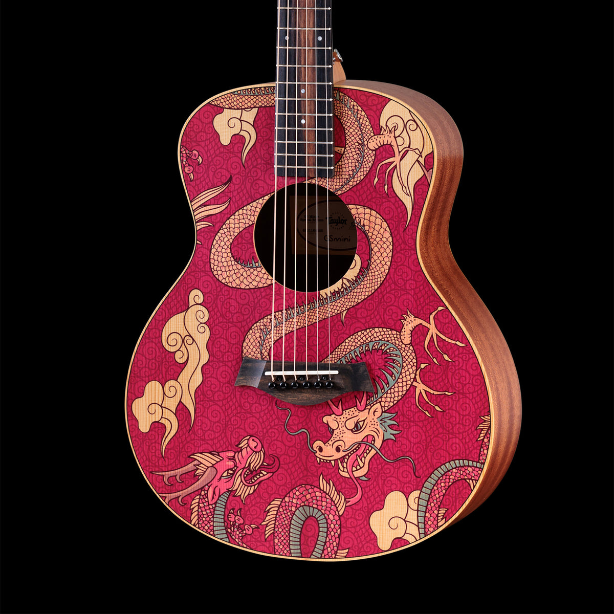 Taylor GS Mini-e Special Edition Dragon Acoustic Electric Guitar With ...