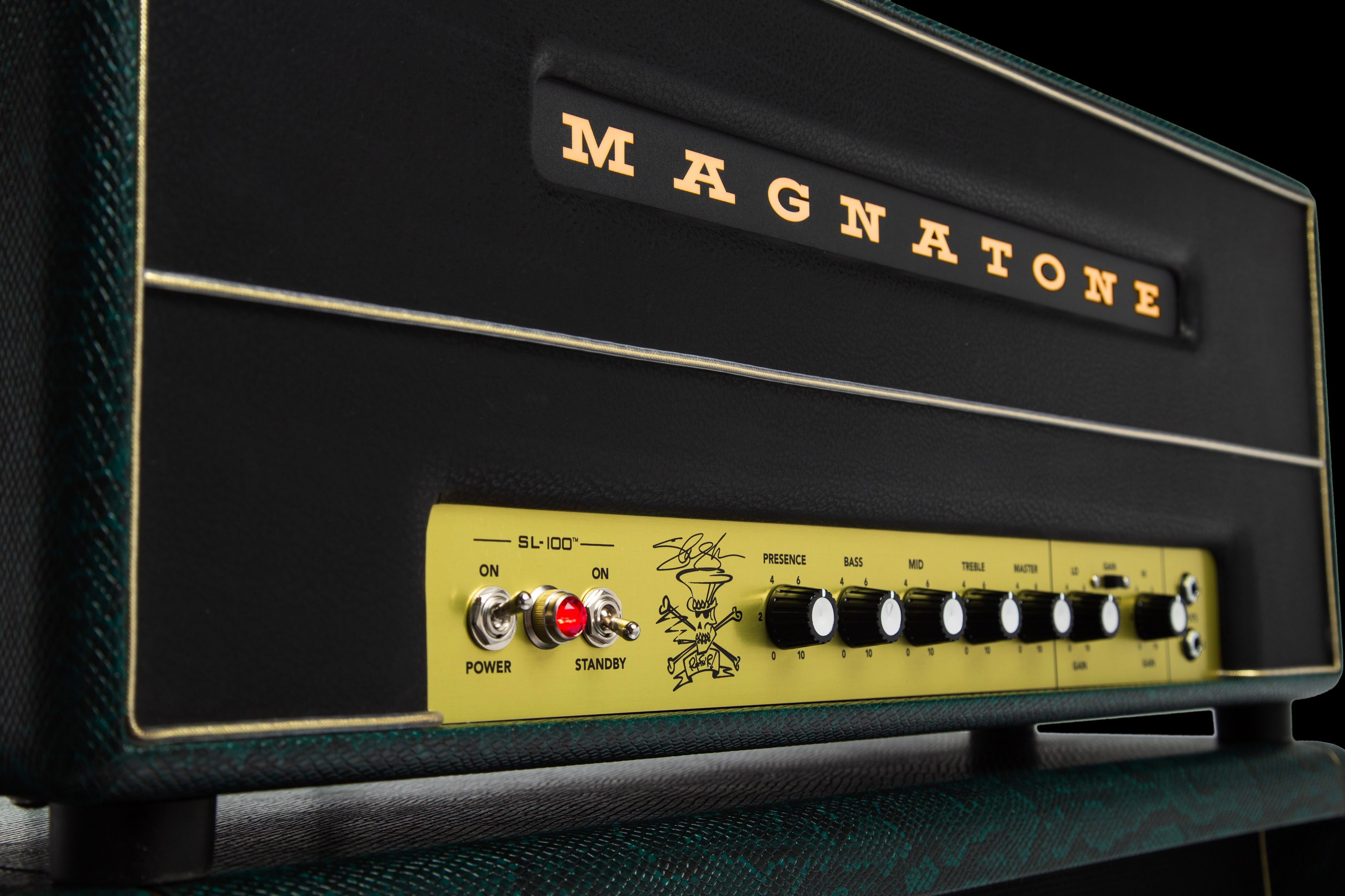 Magnatone SL-100 Slash Signature Head And Matching SL-412 Cabinet Guit ...