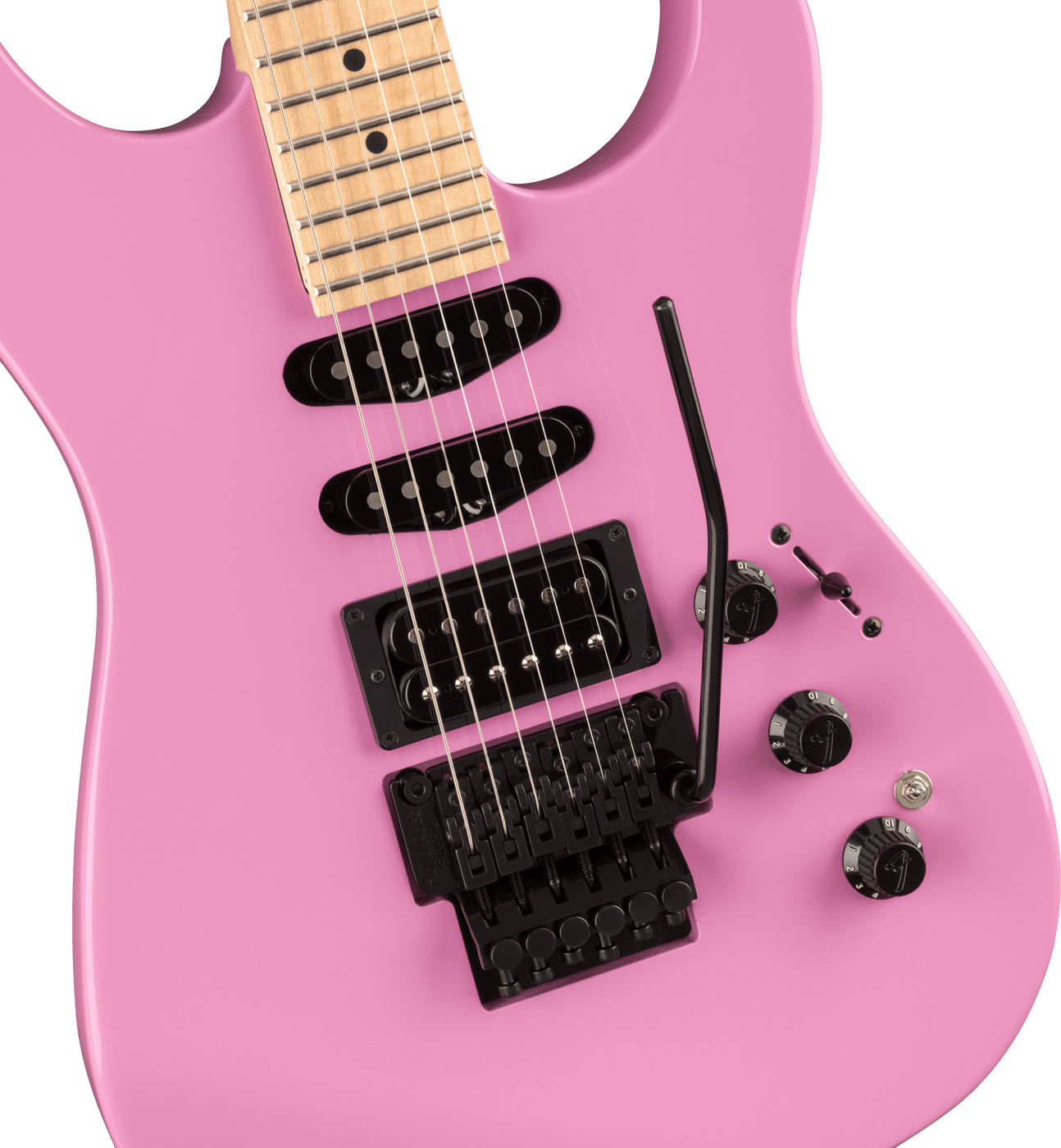 Fender Limited Edition HM Strat Maple Fingerboard Flash Pink Electric ...