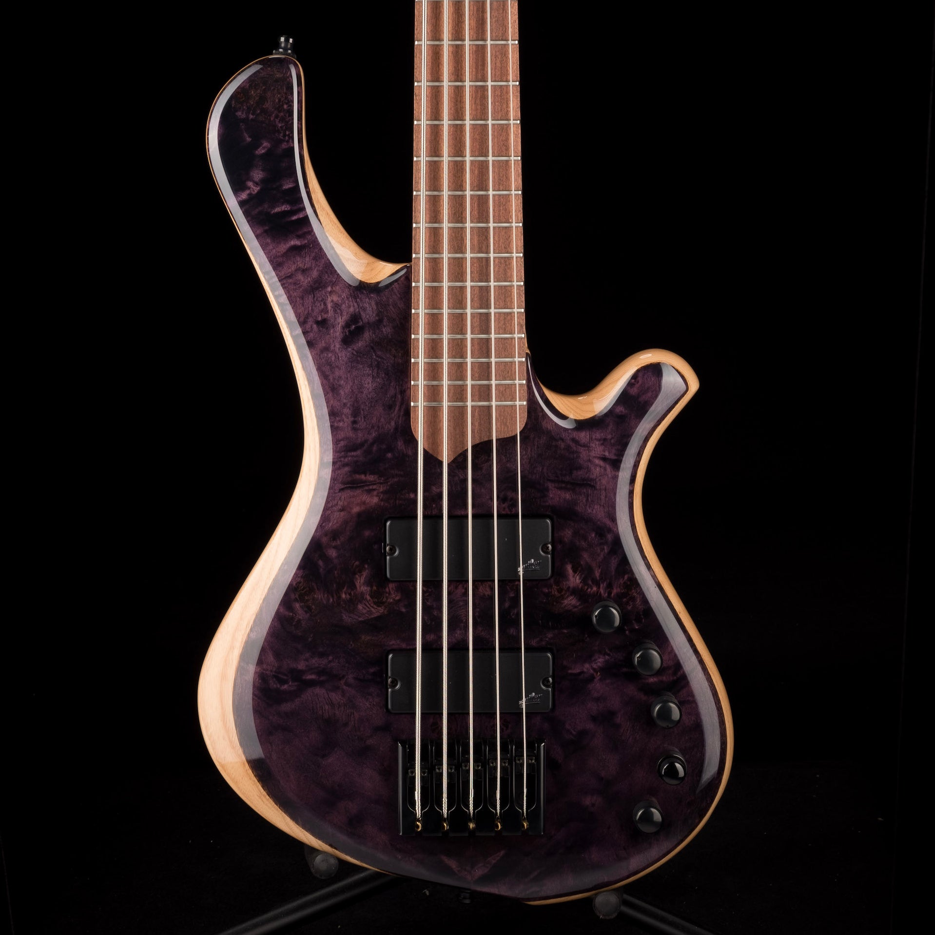 Mayones BE Elite 5 EP Eye Poplar Top 5 String Bass Guitar Dirty Purple ...