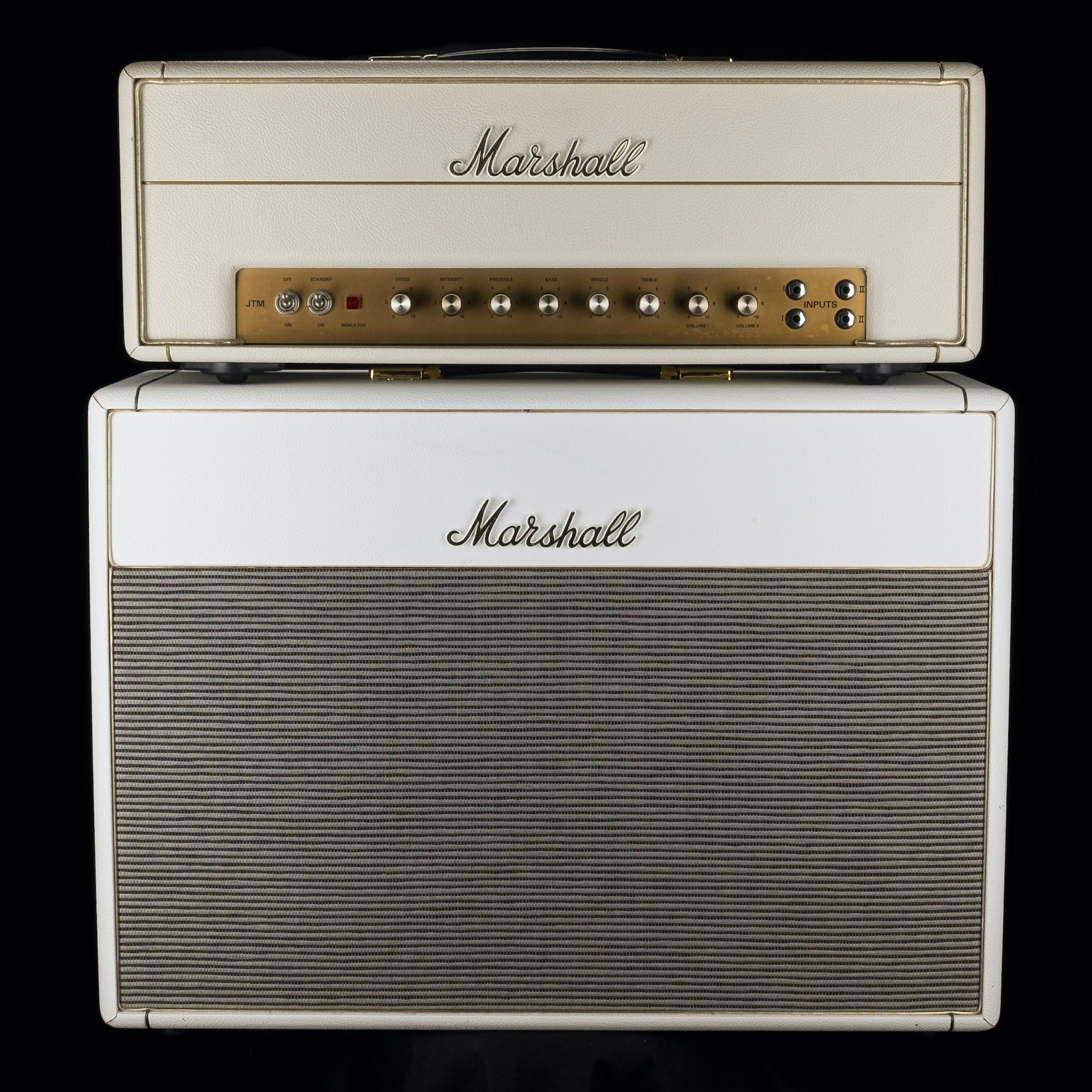 Pre Owned Marshall 212 White Guitar Amp Cabinet — Truetone Music