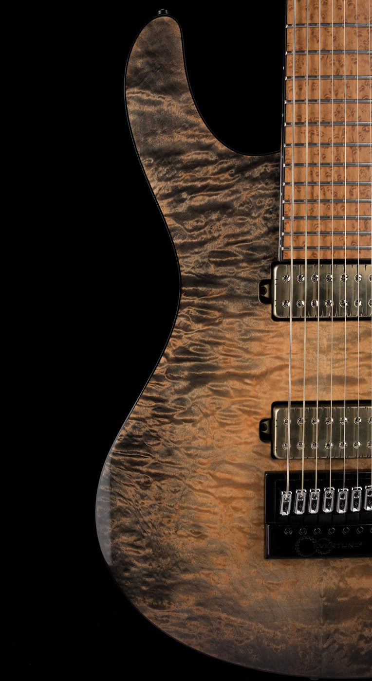 Mayones Regius 4Ever 7 String Baritone 5A Grade Quilted Flame Maple To ...