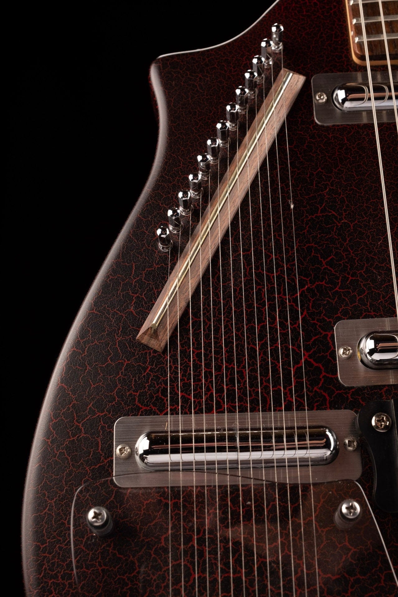 Used Electric Sitar Red Crackle — Truetone Music