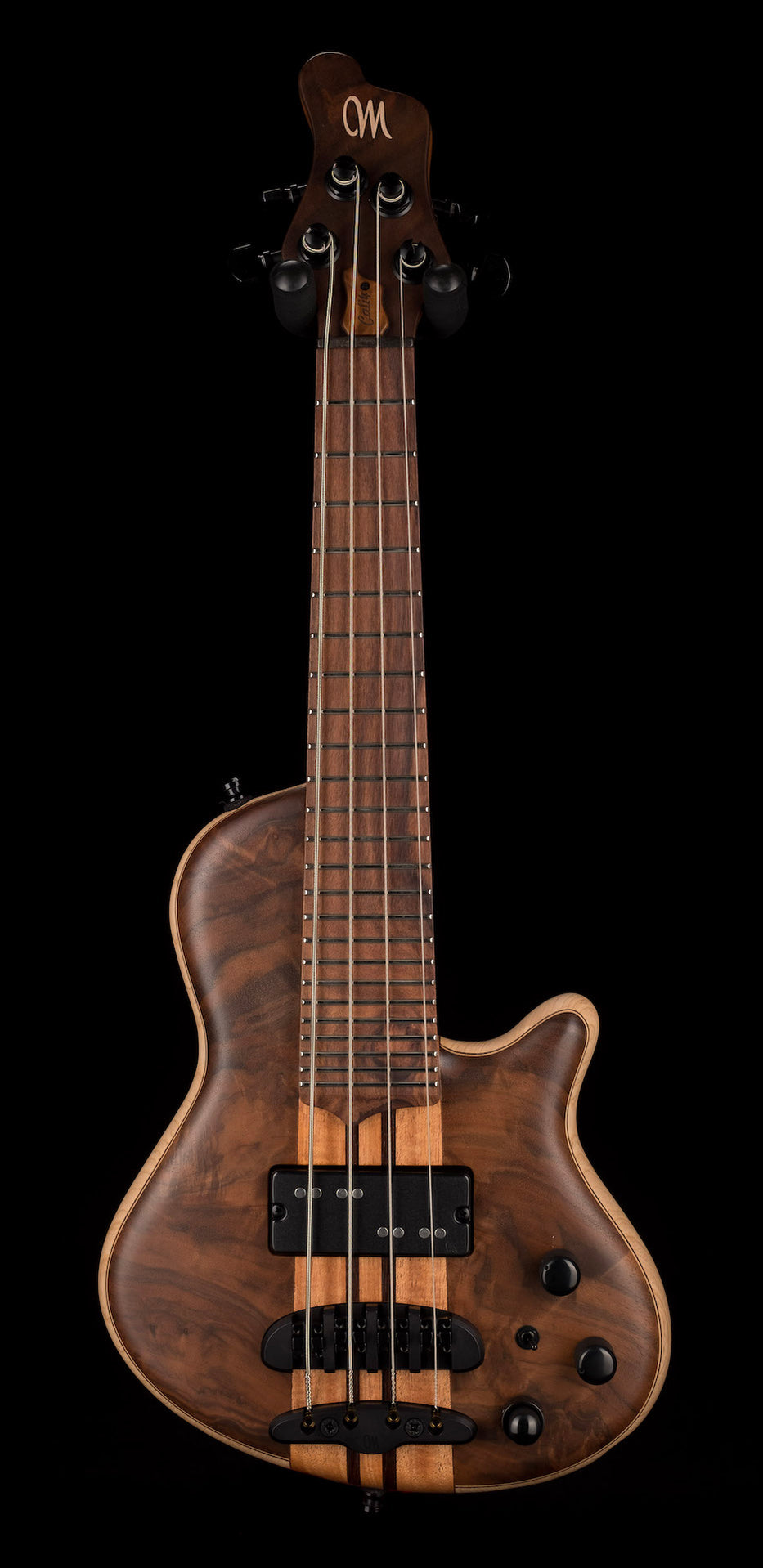 Mayones Cali4 Bass 17.5" Scale Walnut Top/Swamp Ash Body Trans Natural ...