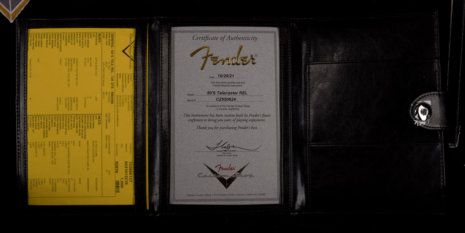 Fender Custom Shop Masterbuilder Apprentice Nick Saccone 50's Tele Rel ...