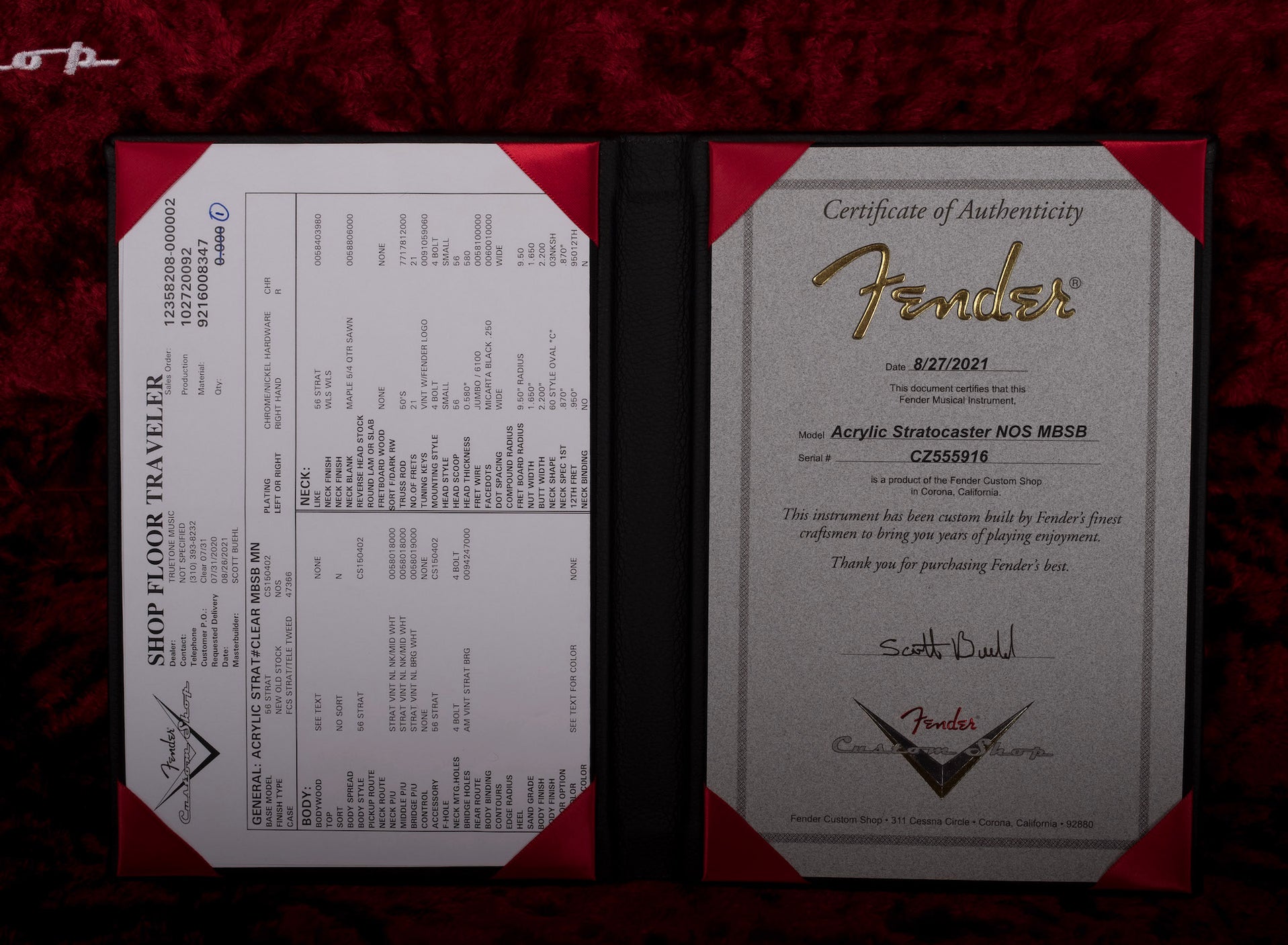 Fender Custom Shop Masterbuilt Scott Buehl Acrylic Stratocaster Clear ...