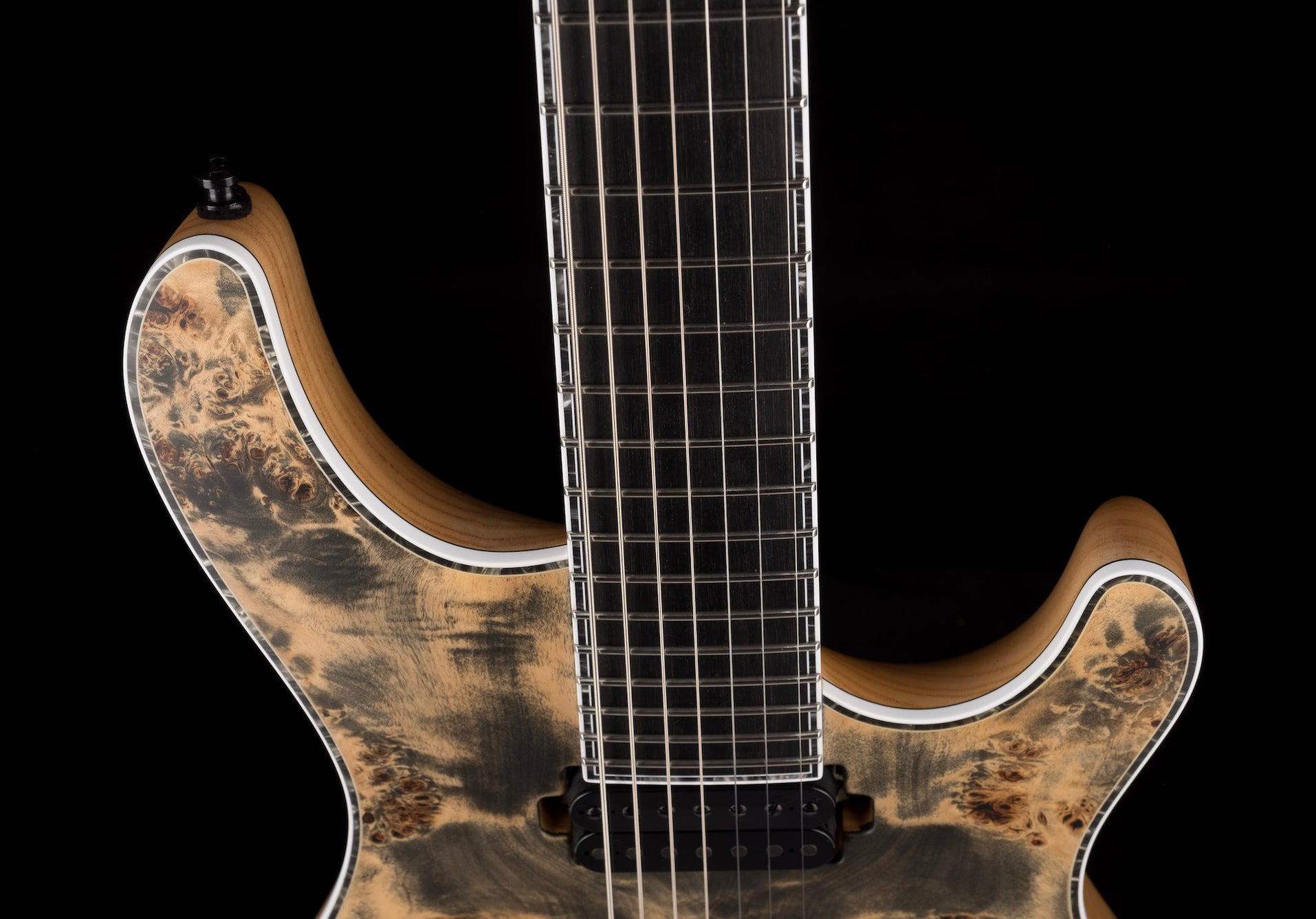 Mayones Regius 4Ever 7 String 3A Grade Eye Poplar Top Trans Graphite S ...