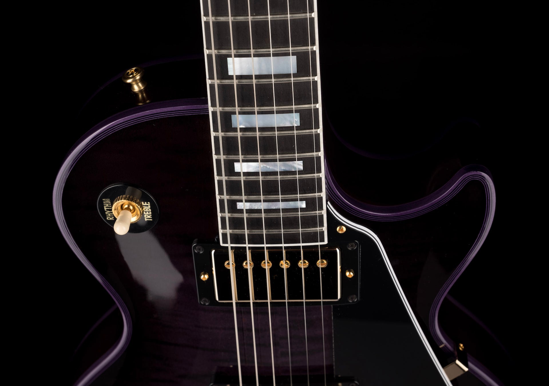 Pre Owned 2022 Gibson Custom Shop Les Paul Custom Purple Widow Burst W ...