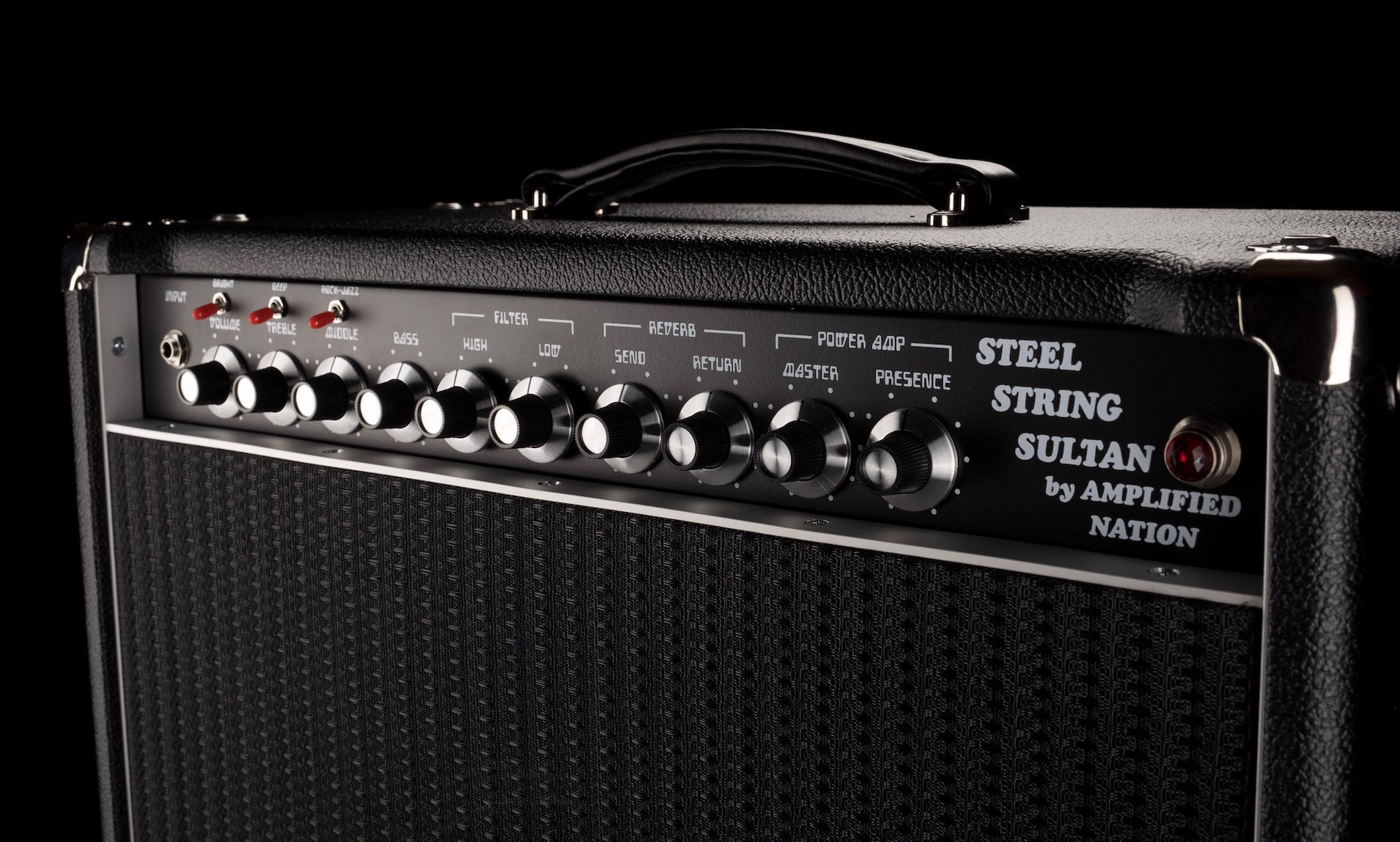 Amplified Nation Steel String Sultan 22W 1x12 Combo Amp Black Tolex Bl ...