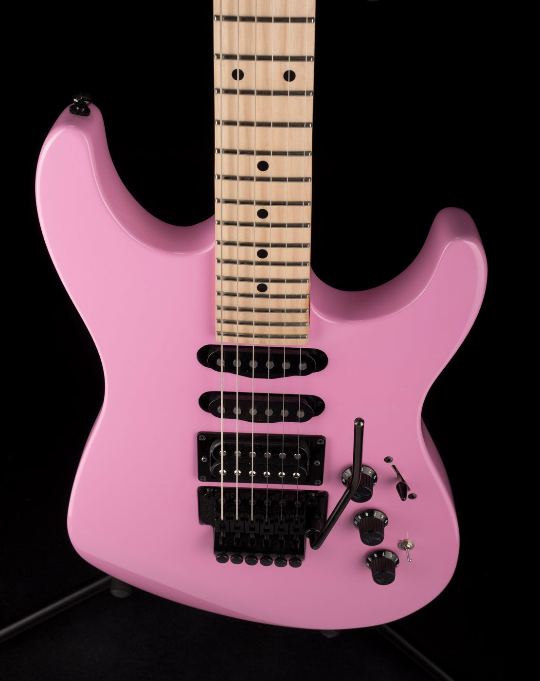 Used Fender Limited Edition HM Strat Maple Fingerboard Flash Pink Elec ...