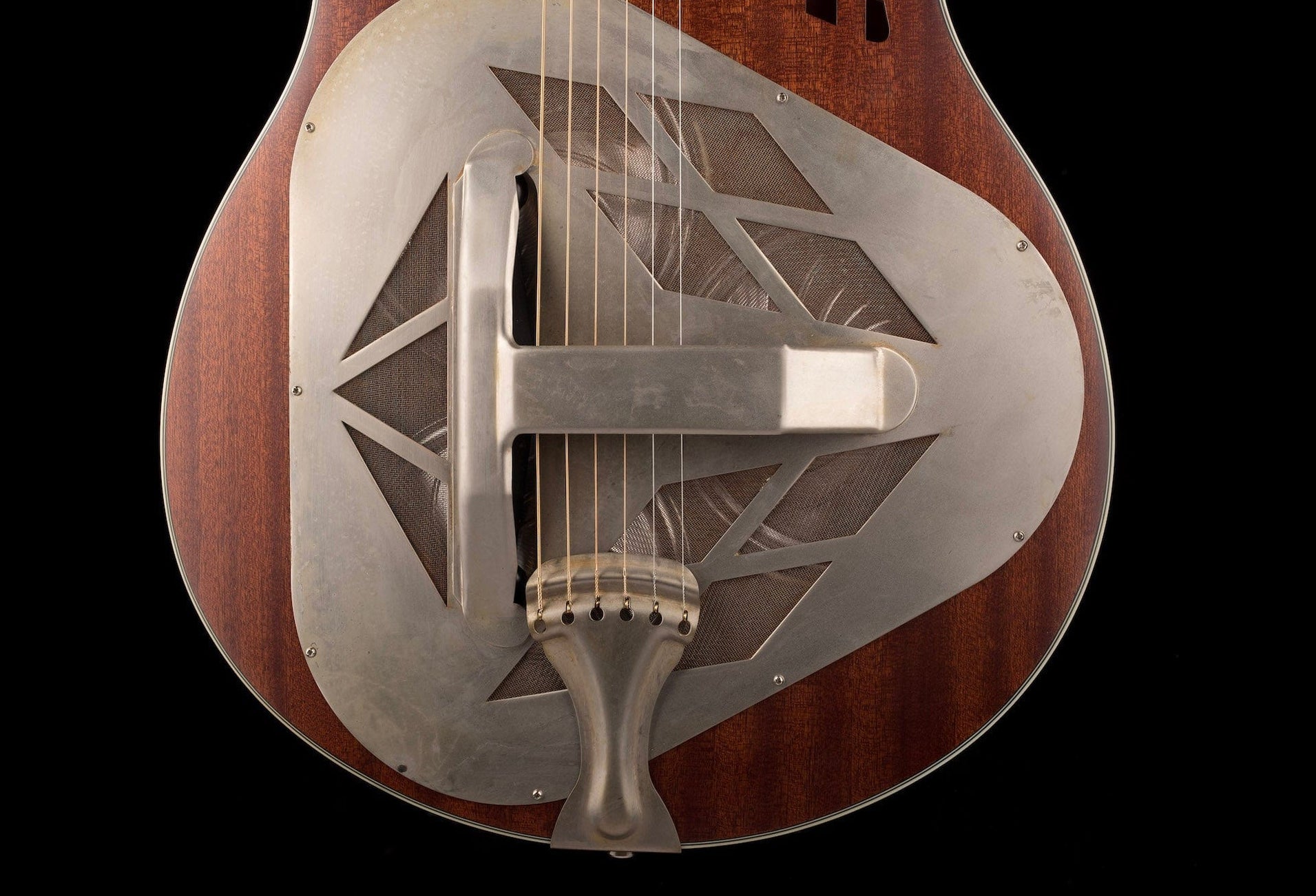 Pre Owned Republic Tricone Woody Resonator Acoustic Guitar With Soft C ...