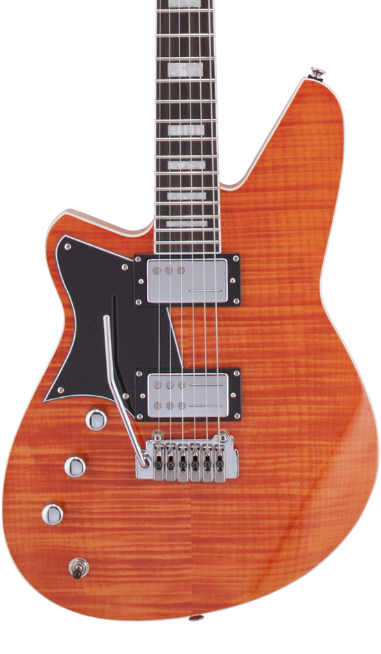 Reverend Bayonet RA HC Wilkinson Tremolo Electric Guitar Rock Orange F ...