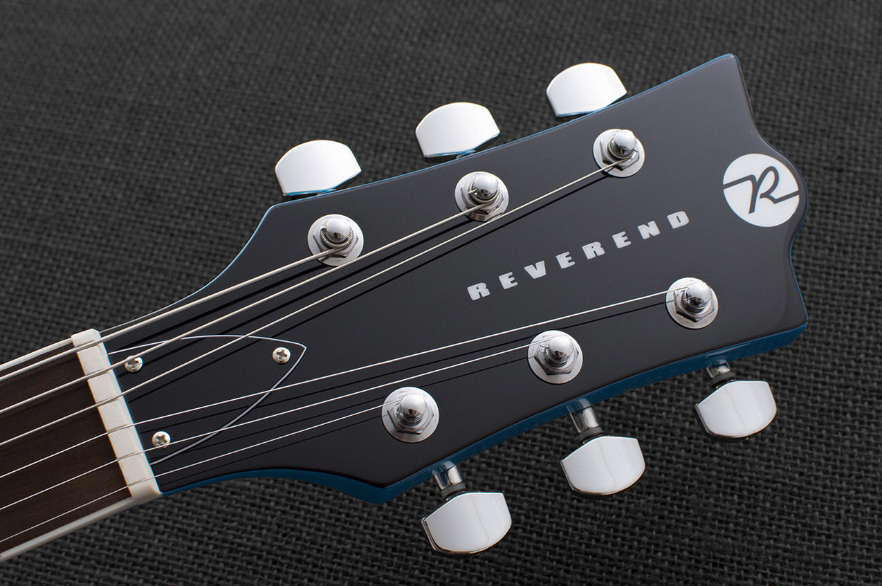 Reverend Manta Ray HB Roasted Maple Neck Electric Guitar Sky Blue Flam ...