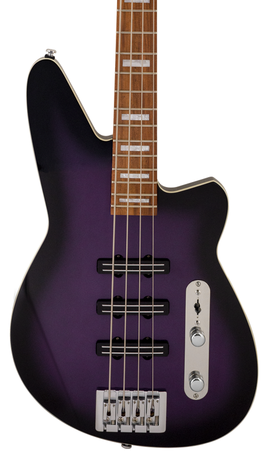 Reverend Triad Triple Pickup Electric Bass Guitar Purple Burst ...