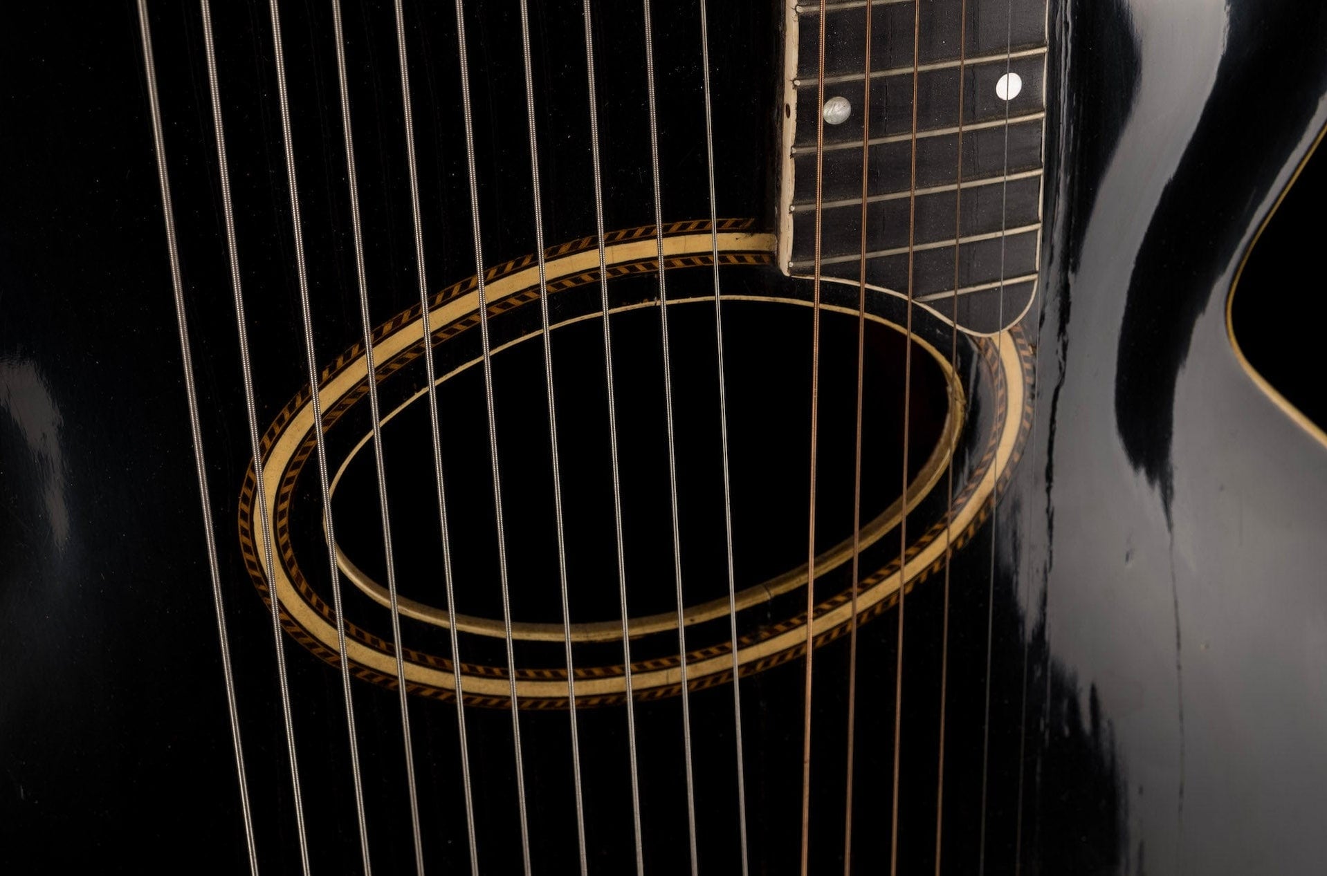 Vintage 1908 Gibson Harp Guitar Style V With Case — Truetone Music