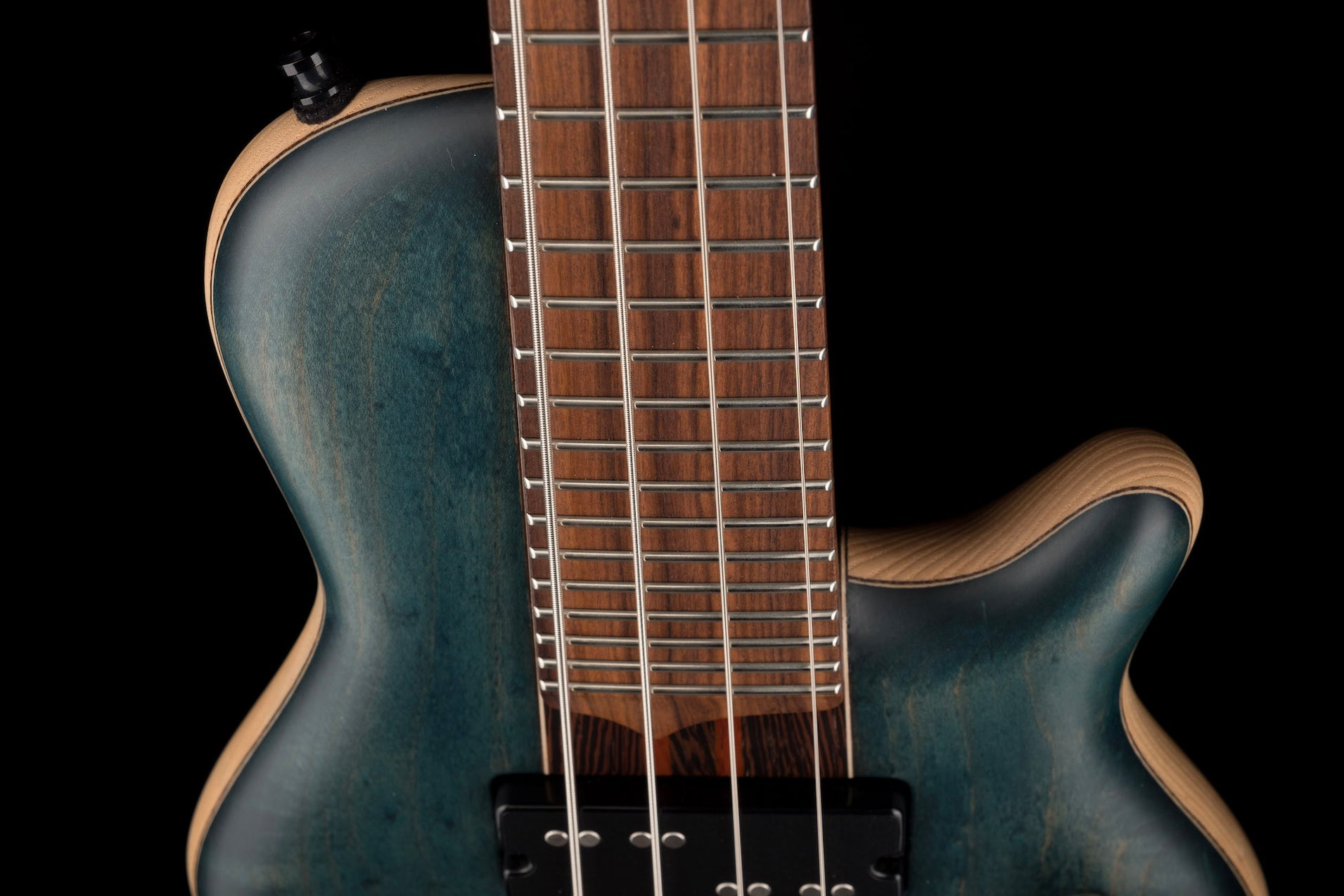 Mayones Cali4 Flame Maple TEW Top Swamp Ash Back Custom Blue Denim Mat ...