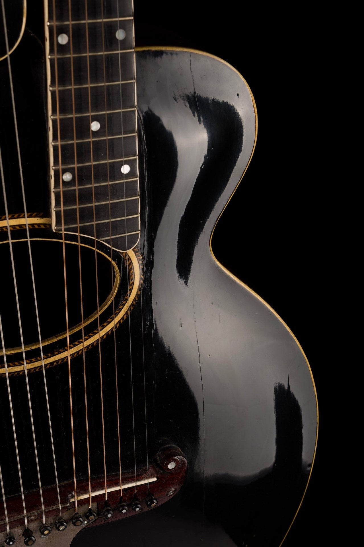 Vintage 1908 Gibson Harp Guitar Style V With Case — Truetone Music