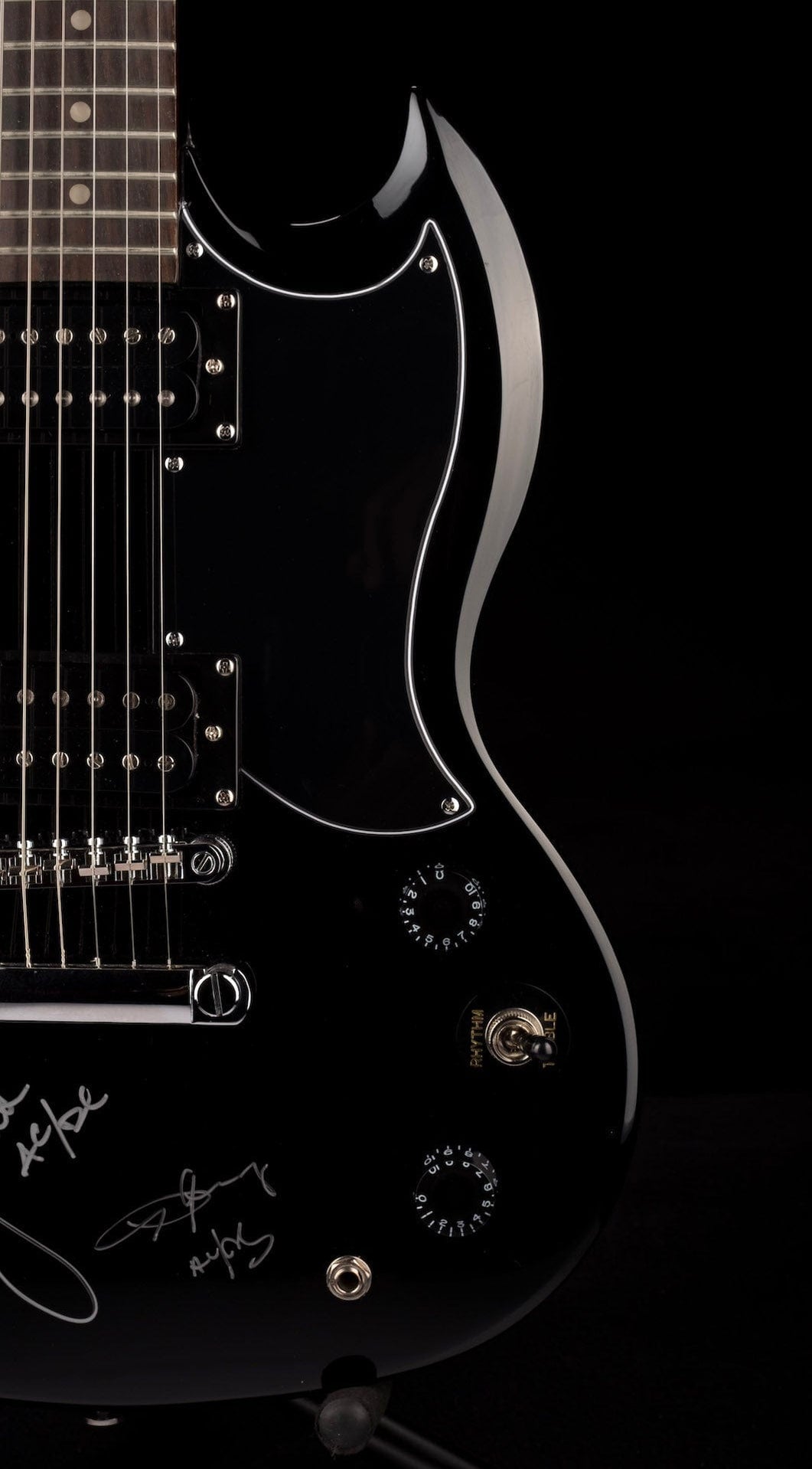 Pre Owned Epiphone SG Special Signed by Angus Young & Brian Johnson of ...