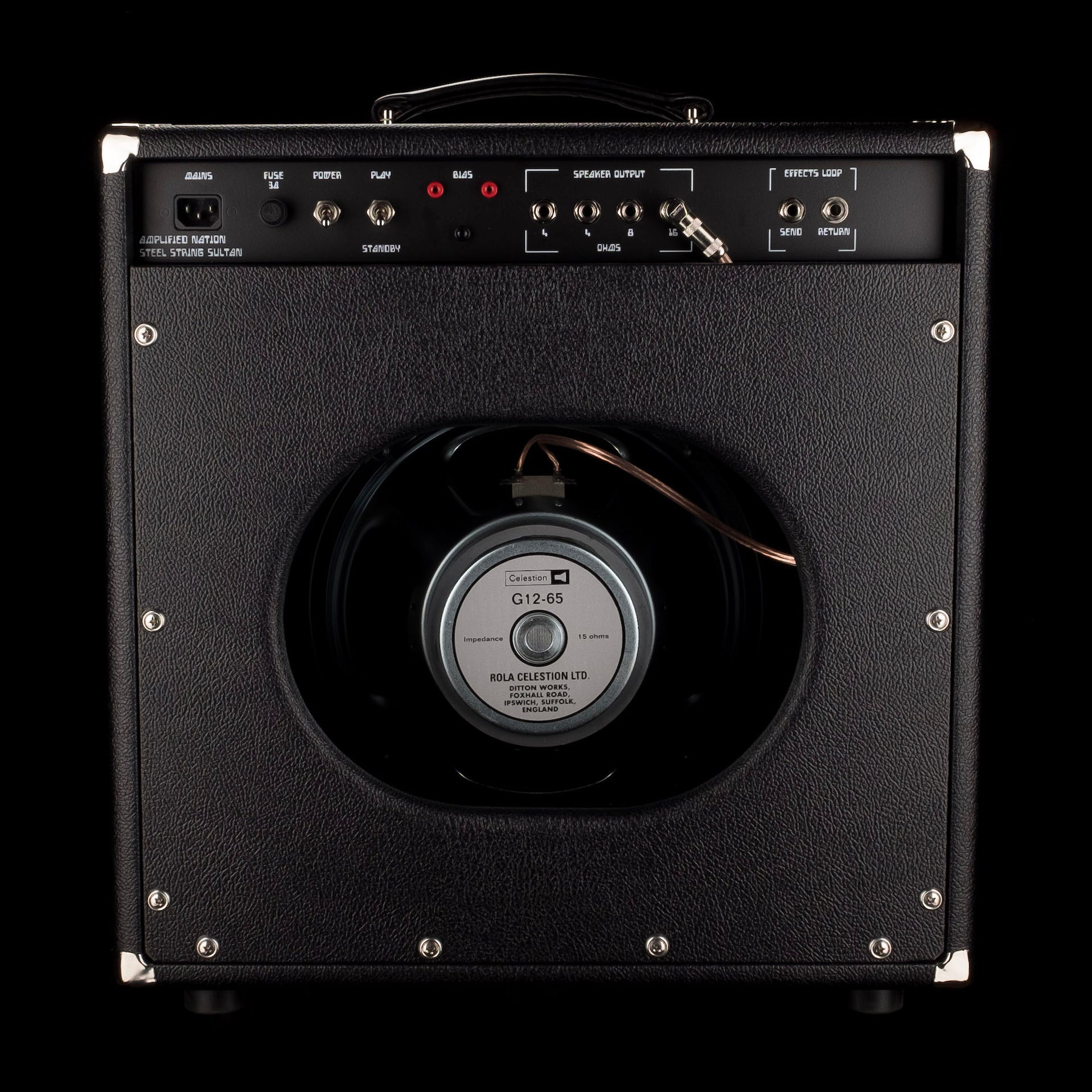 Amplified Nation Steel String Sultan 22W 1x12 Combo Amp Black Tolex Bl ...