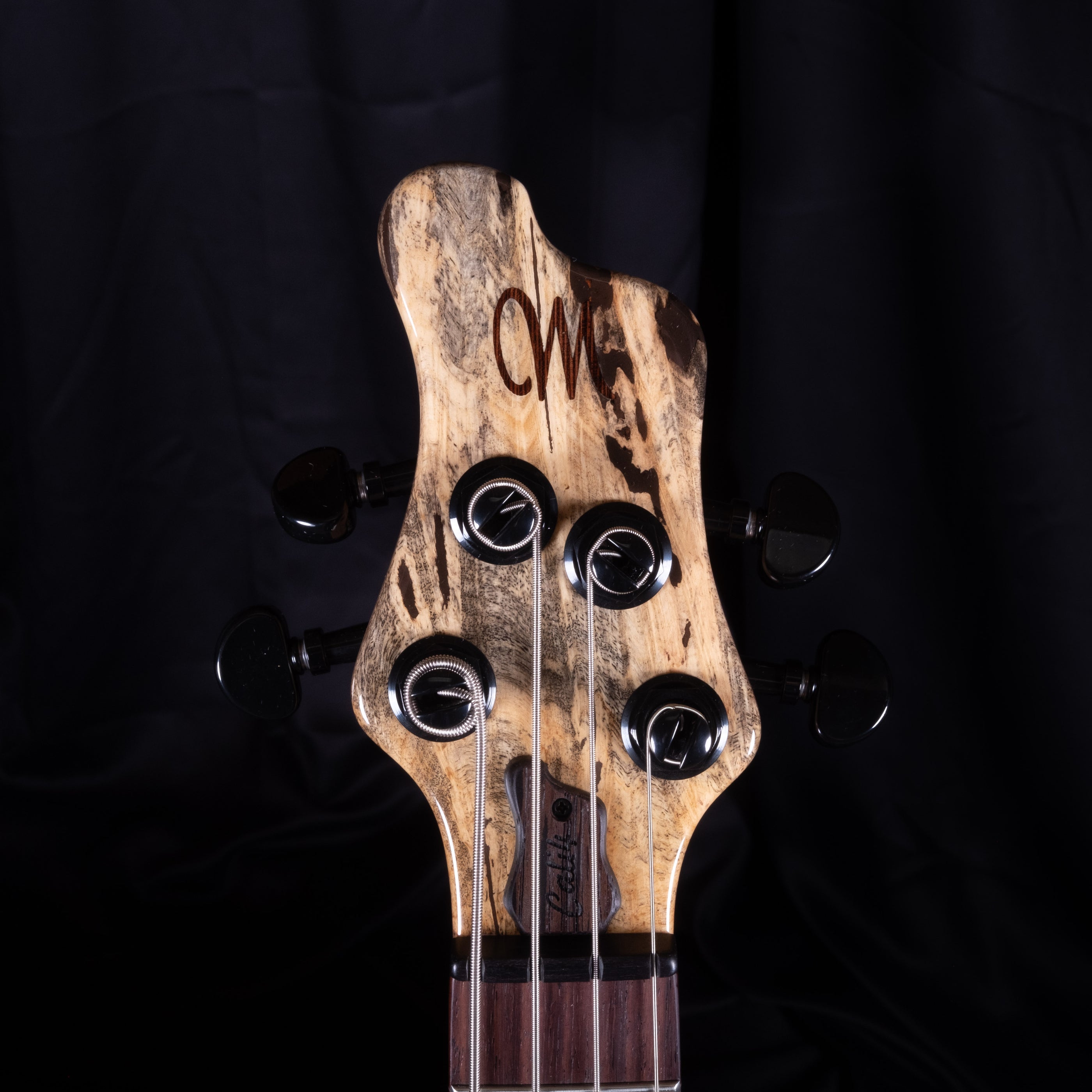 Mayones Cali 4 Bass Purpleheart Body with Buckeye Burl Top Rosewood Bo ...