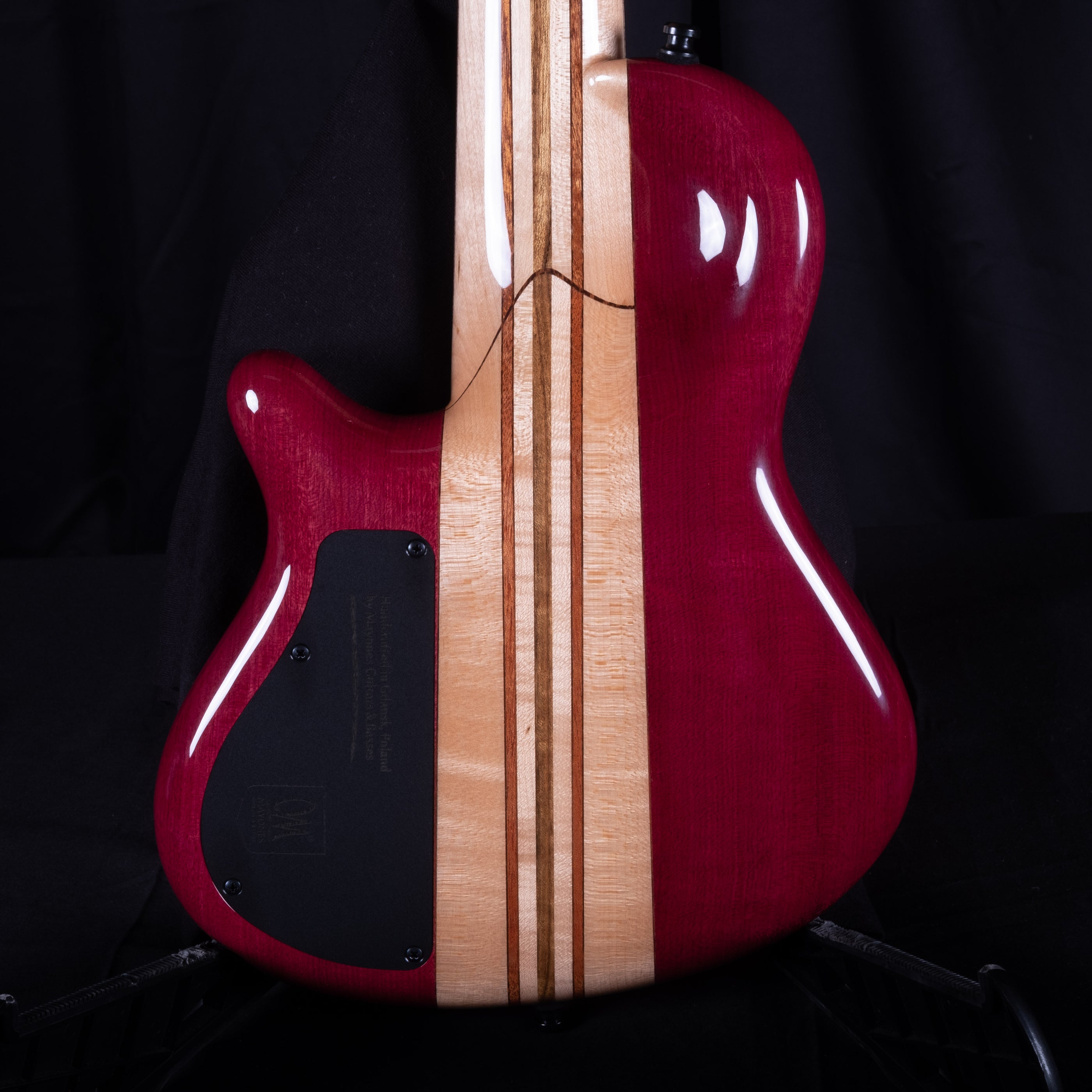 Mayones Cali 4 Bass Purpleheart Body with Buckeye Burl Top Rosewood Bo ...