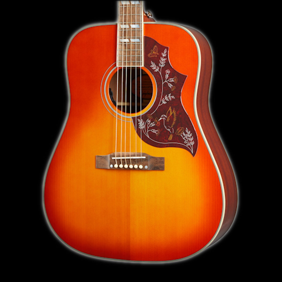 Epiphone Hummingbird Aged Cherry Sunburst Gloss Acoustic Guitar ...