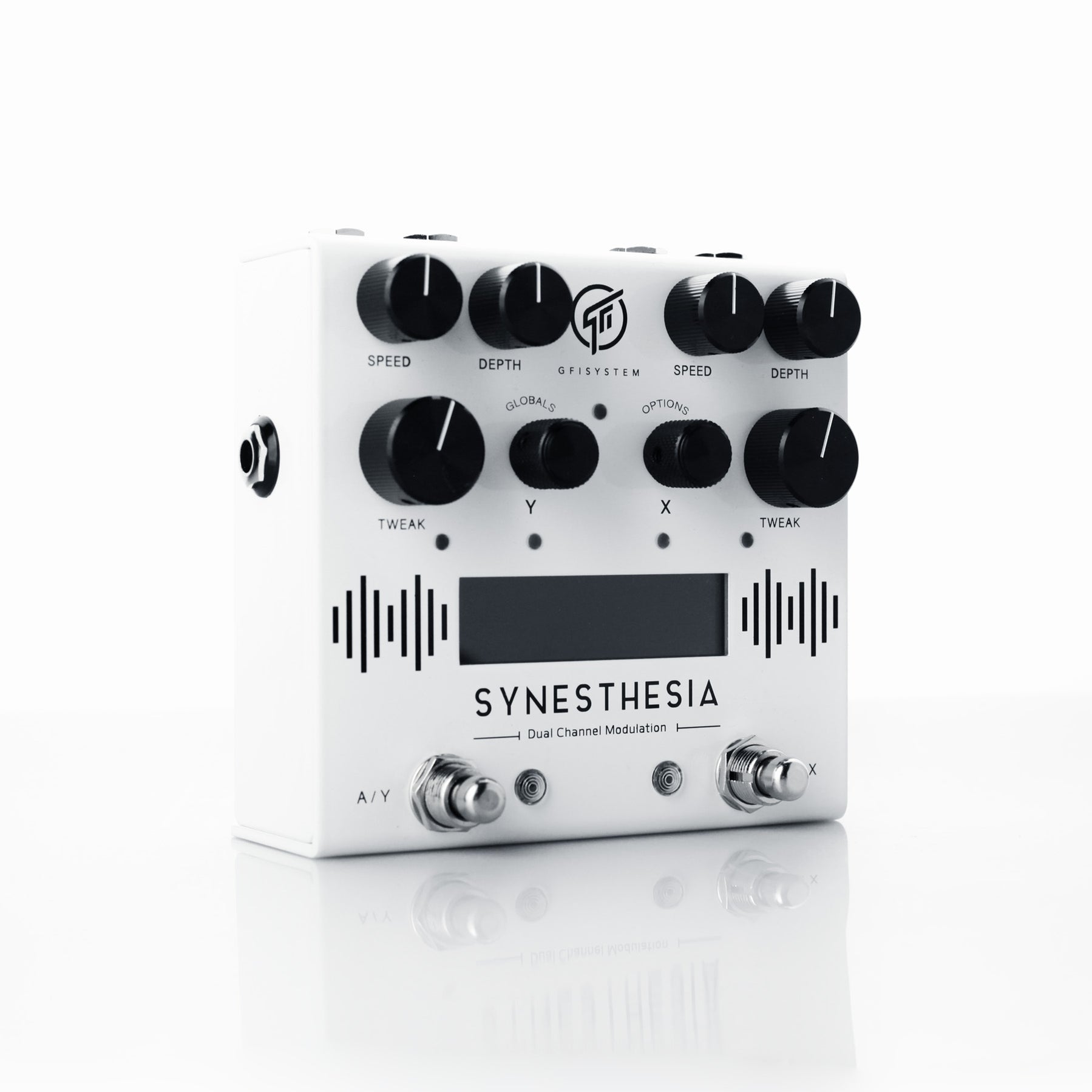 GFI System Custom White Synesthesia Dual-Engine Modulation Guitar Effe ...