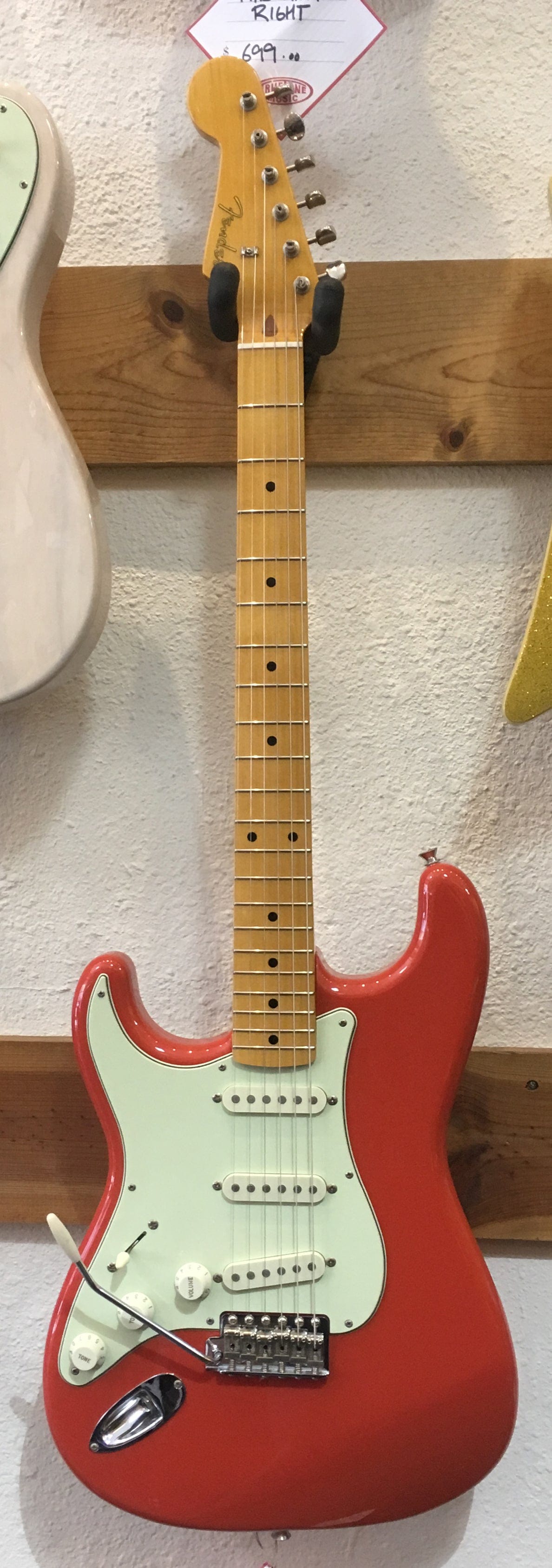 Used Fender Left-Handed Stratocaster - Fiesta Red With Bag — Truetone Music