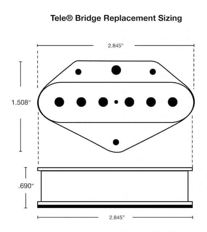 Lindy Fralin High Output Telecaster Hybrid Stagger No Cover Pickup Set ...