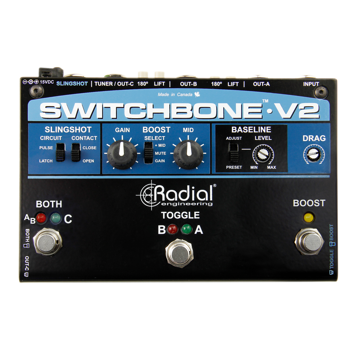 Radial Engineering Switchbone V2 ABY/C Amp Selector and Booster ...